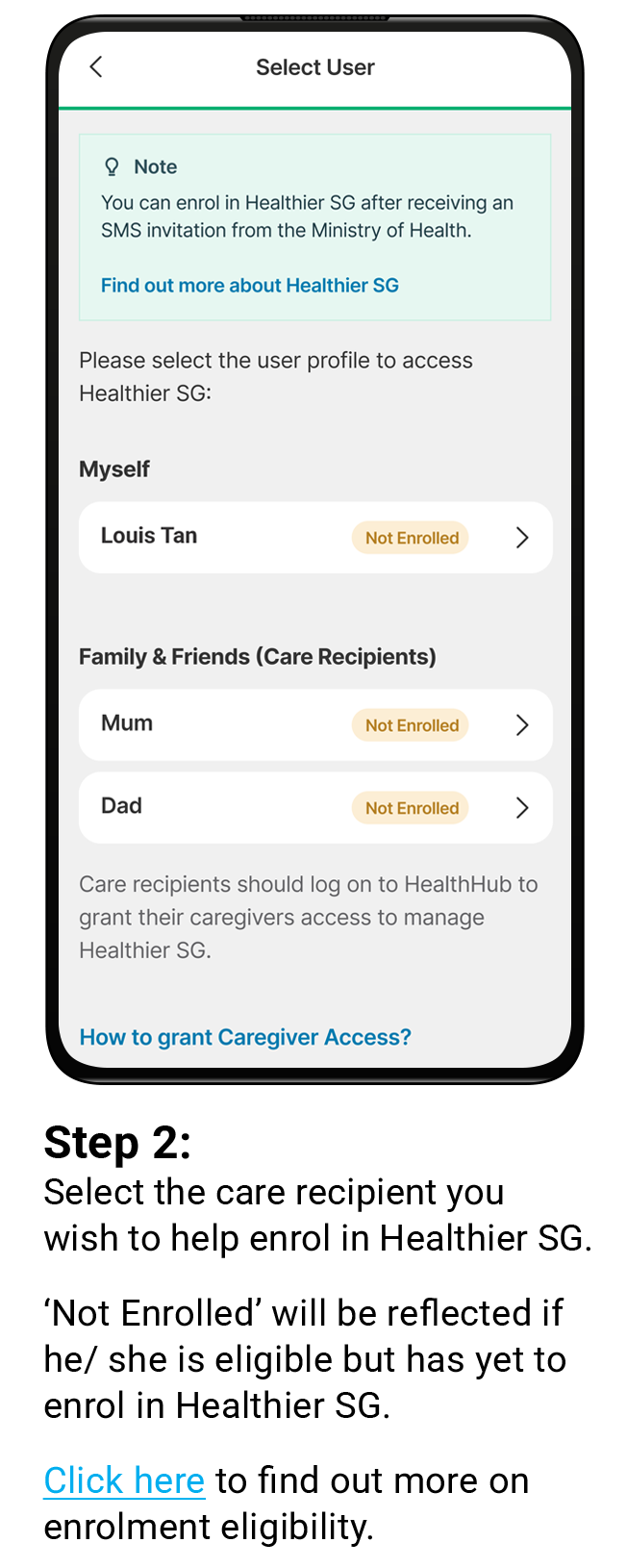 Healthier SG | Enrol via HealthHub